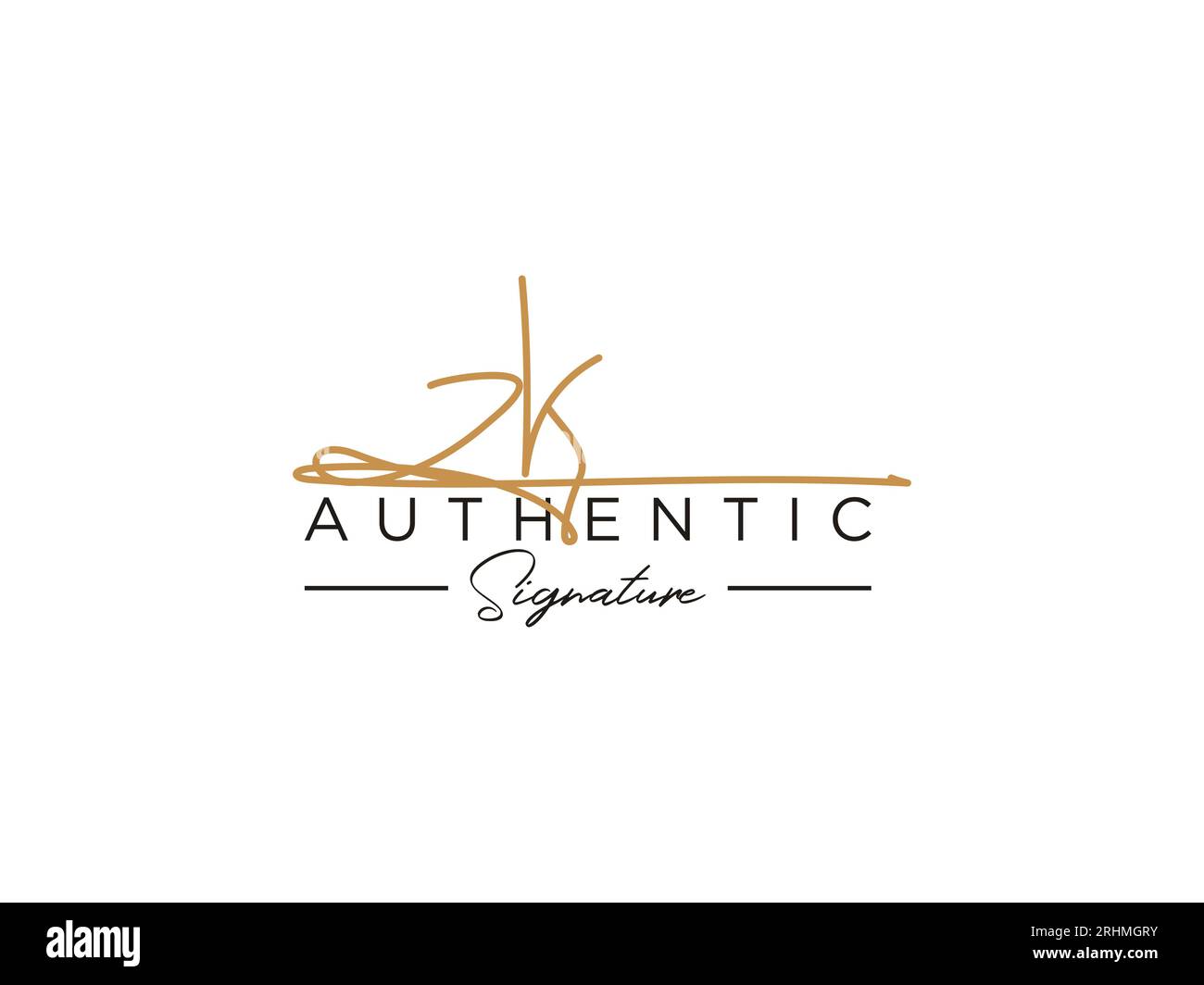 ZK Signature Logo Template Vector Stock Vector Image & Art - Alamy