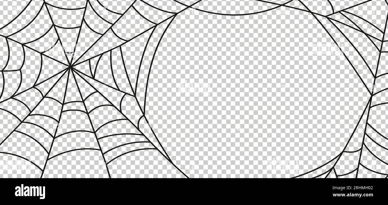 Halloween banner background. Vector illustration of spider web isolated ...