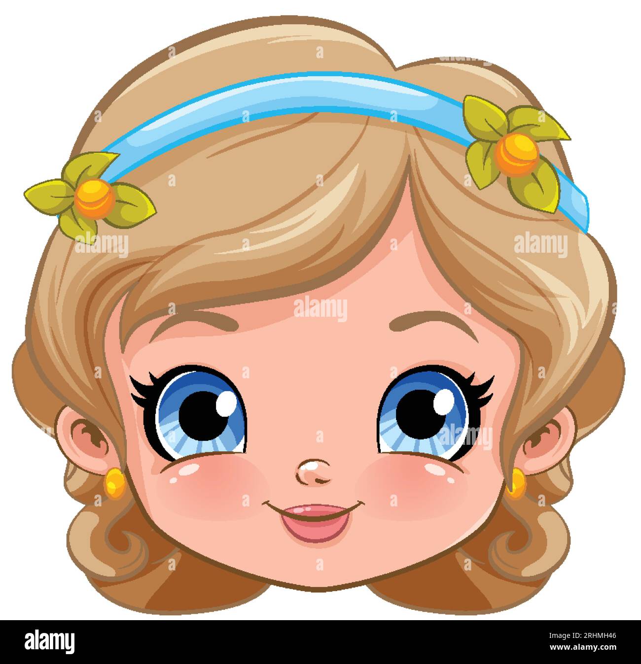 Beautiful Woman Face Cartoon Illustration Stock Vector Image And Art Alamy