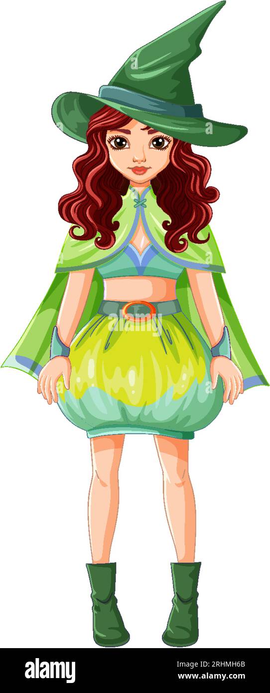 Cute witch cartoon character illustration Stock Vector Image & Art - Alamy