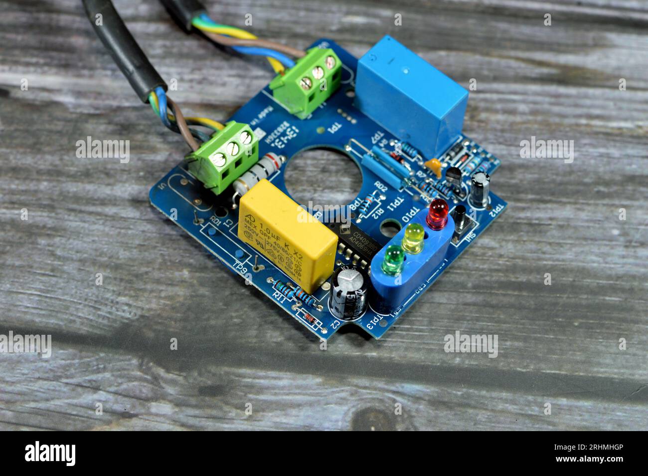 Cairo, Egypt, July 26 2023: Burnt water pump automatic pressure control electronic switch ...