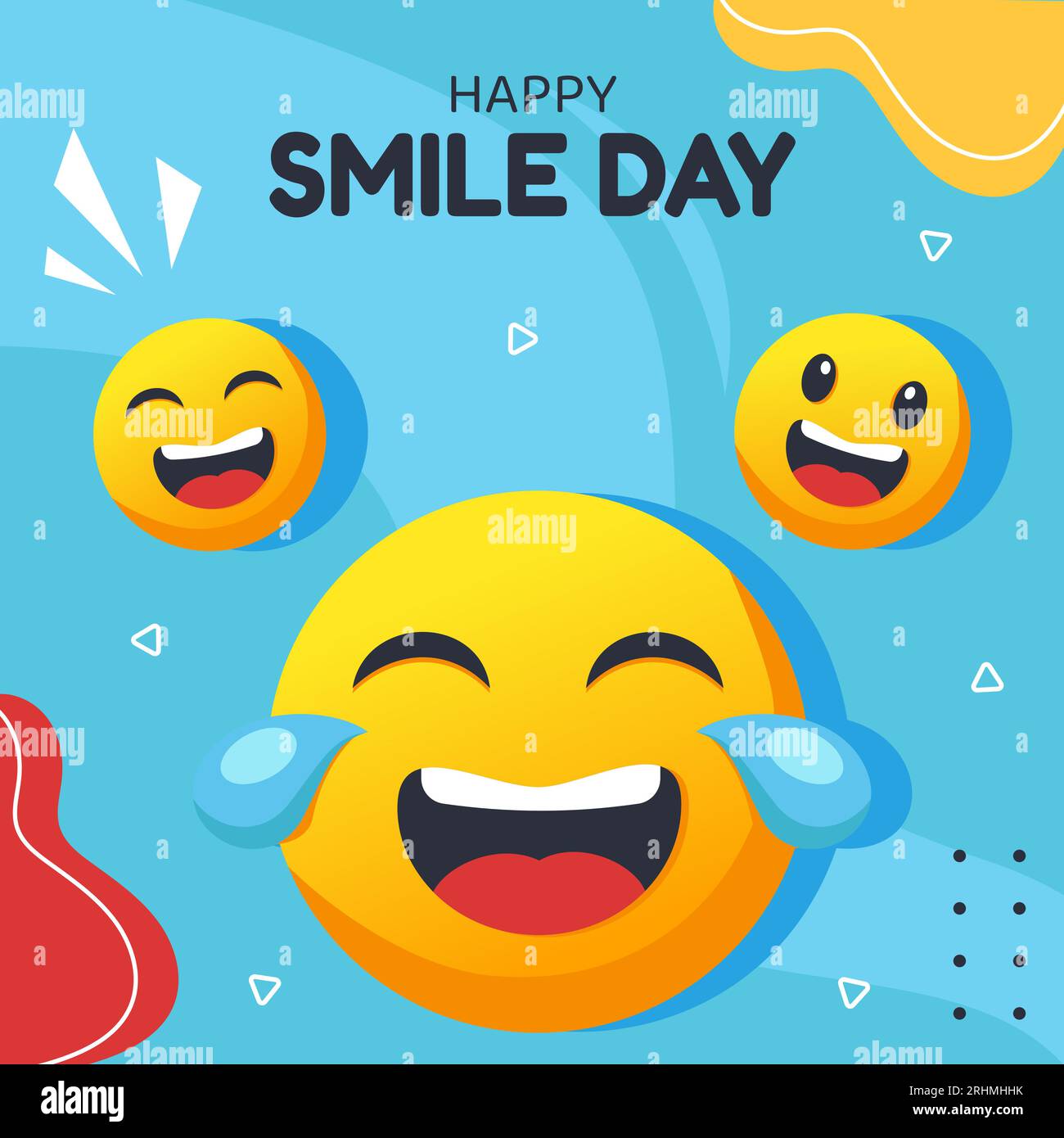 Smile Day Social Media Illustration Flat Cartoon Hand Drawn Templates ...