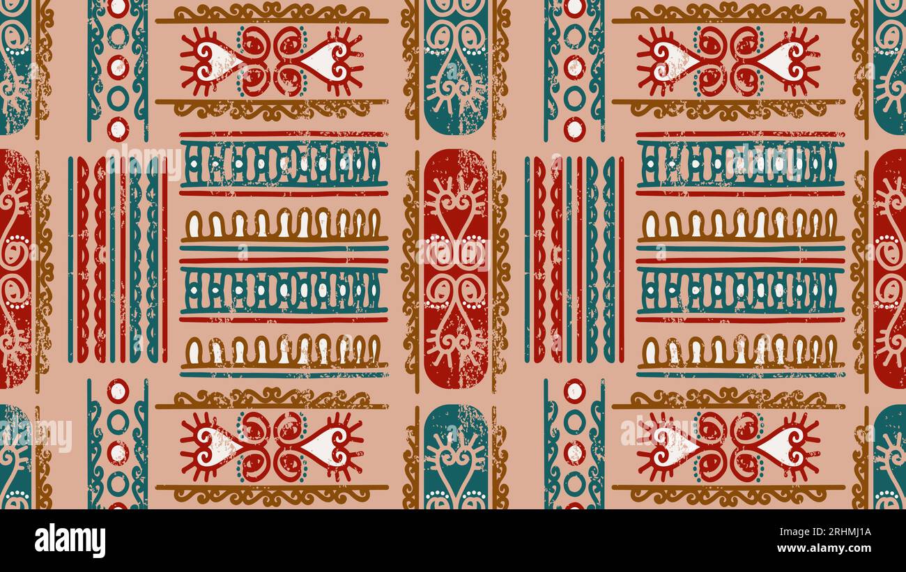African pattern culture drawing. Hand drawn doodle vector, illustration ...