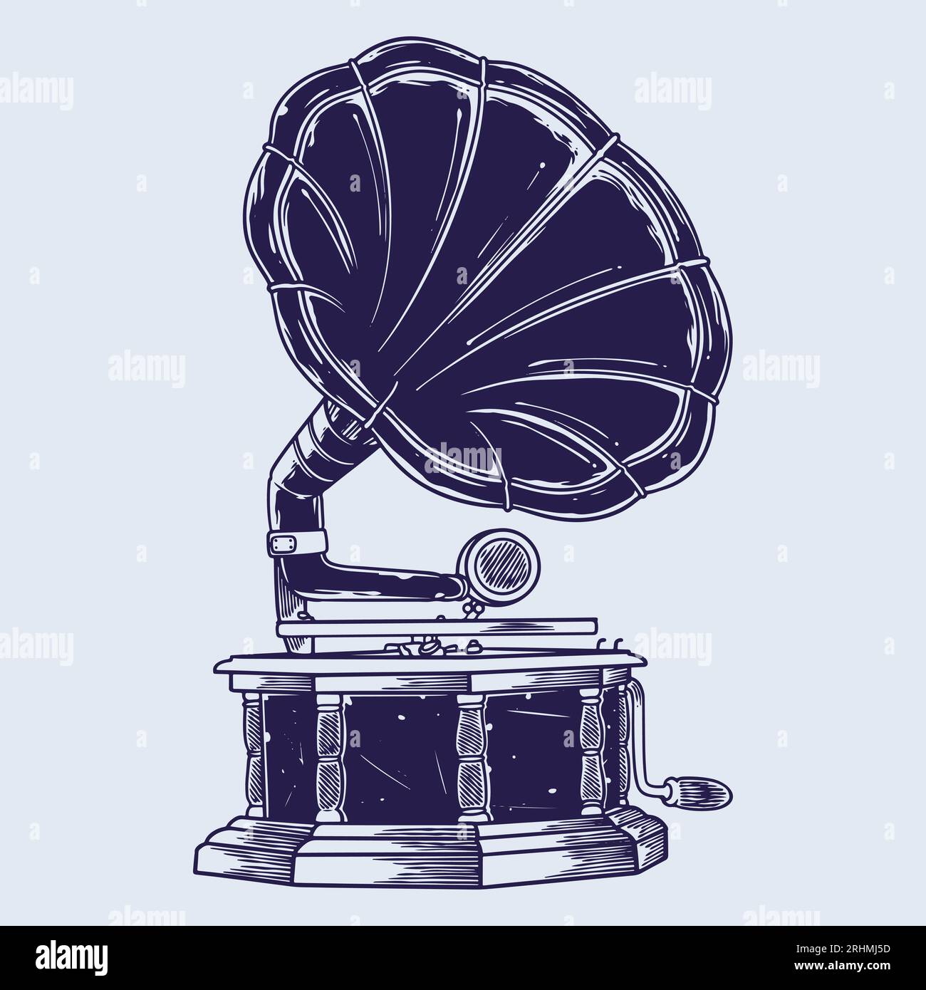 Vintage Phonograph - Antique Bronze Gramophone from the Past - Hand ...