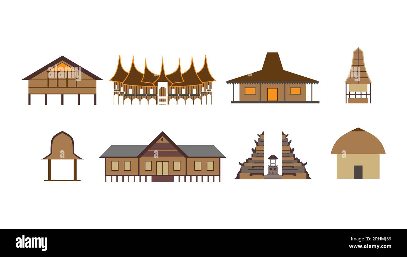 Indonesia city building Stock Vector Images - Alamy