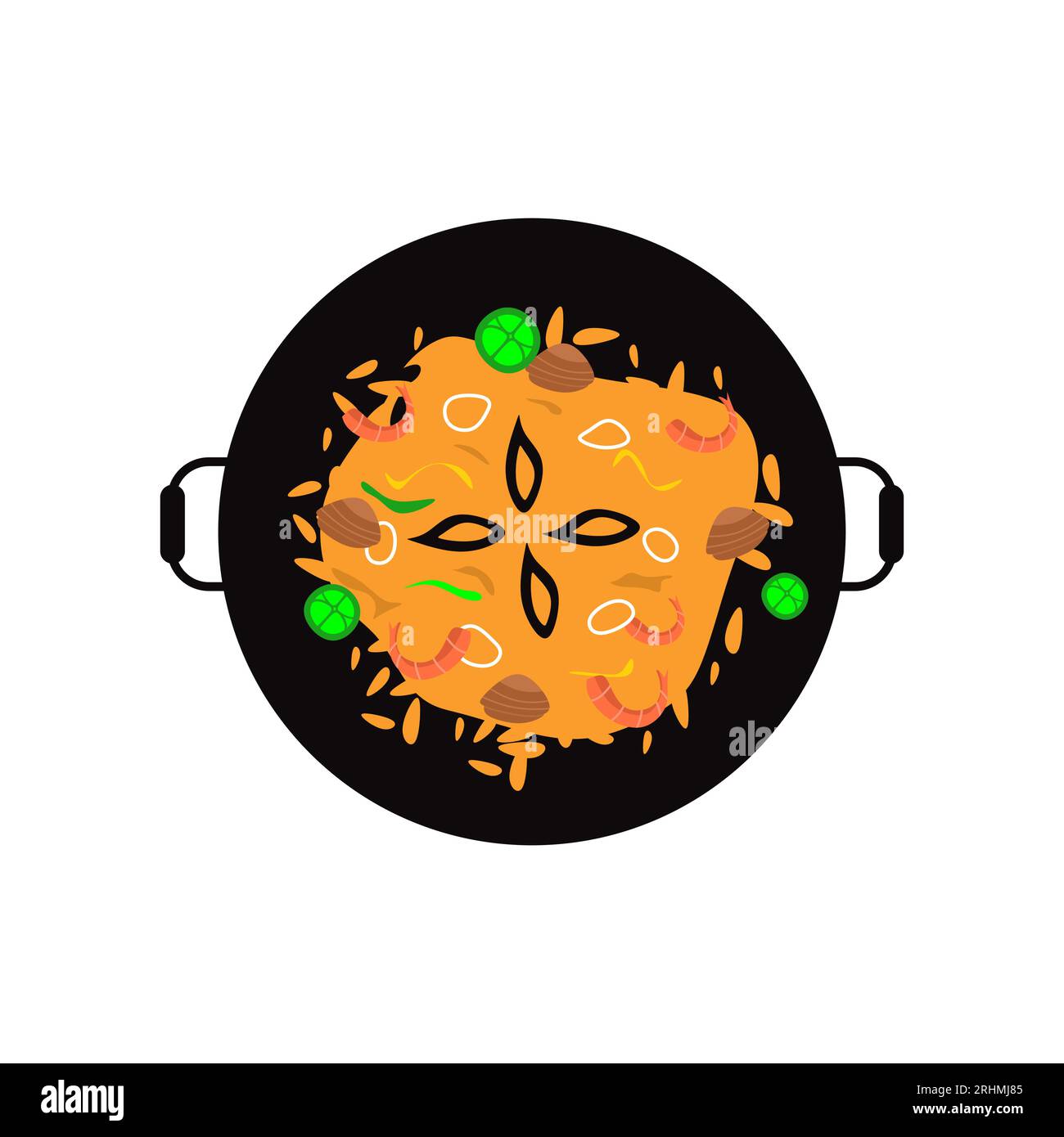 Spanish Paella with Seafood and Saffron - Traditional Spanish Paella ...