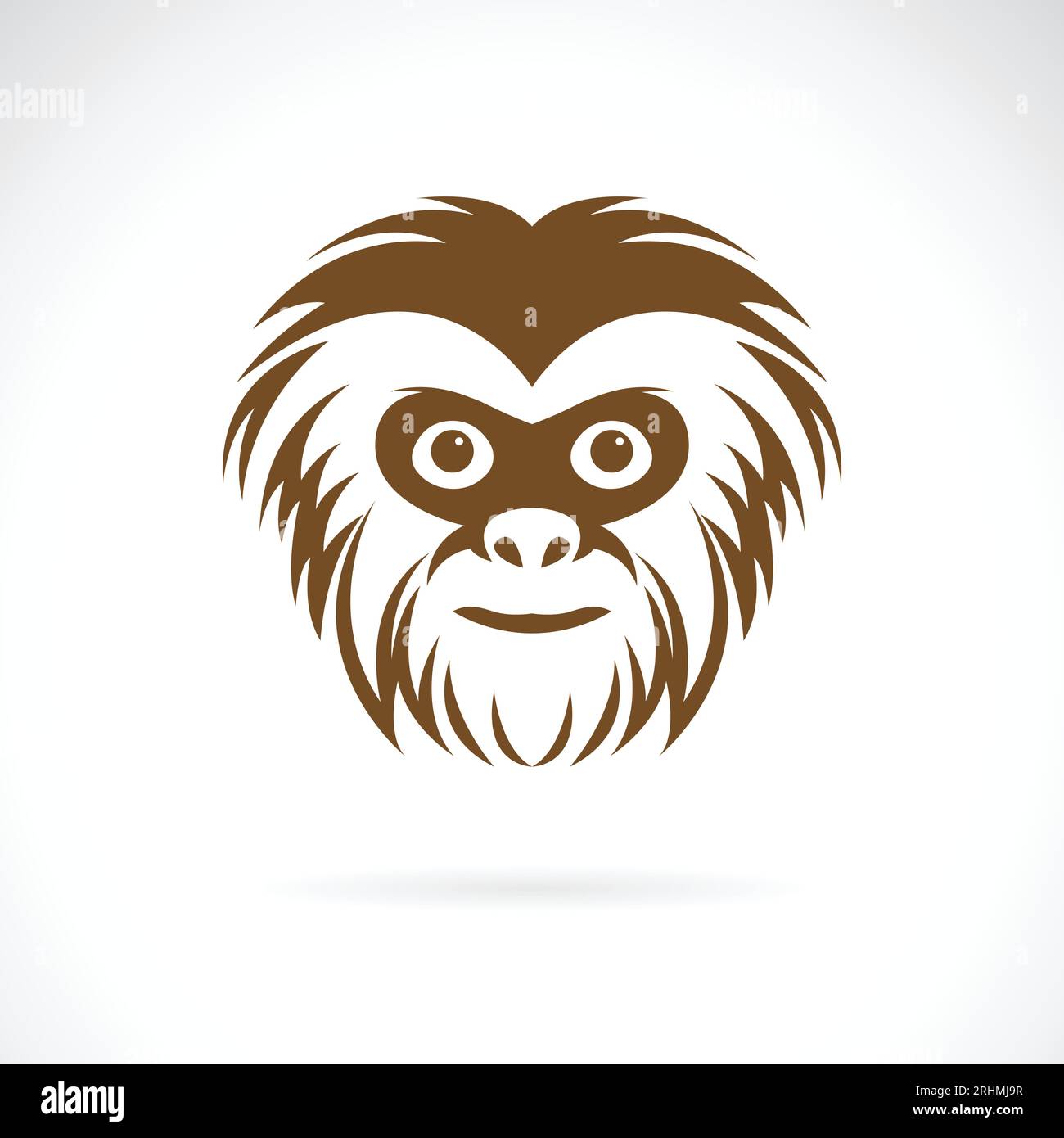 Vector of a gibbon face design on white background. Wildlife Animals ...