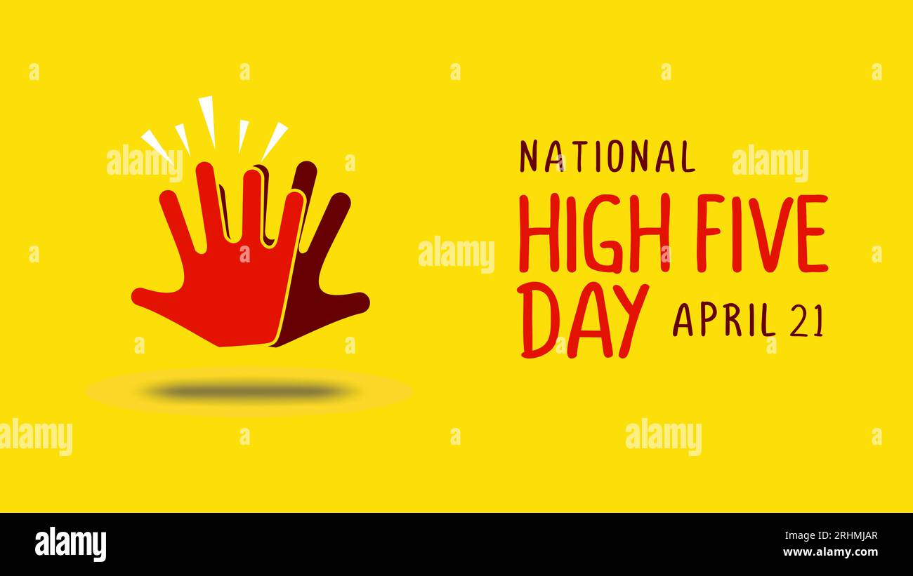 National high five day banner poster isolated on white background ...