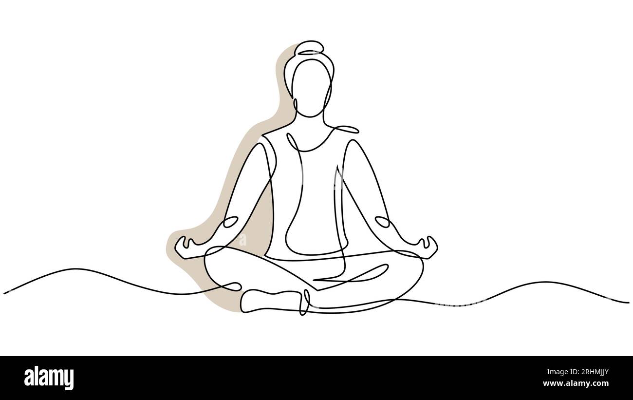 Theme of meditation Stock Vector Images - Alamy