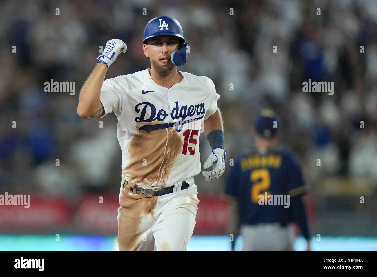 LOS ANGELES, CA - AUGUST 17: Los Angeles Dodgers catcher Austin Barnes ...