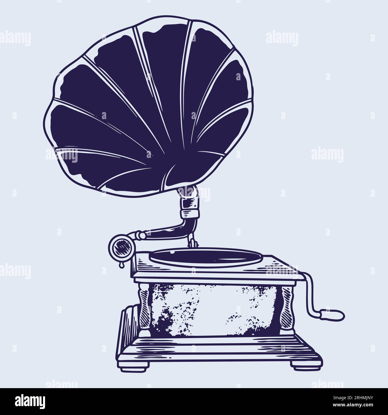 Classic Record Player - Bronze Phonograph from the Old Days - Hand ...