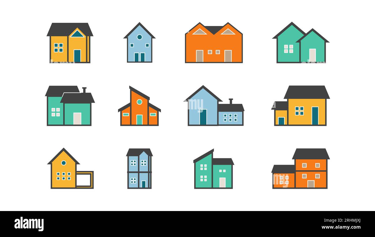 Modern Suburban House Vector Illustration - Ideal for Real Estate and ...