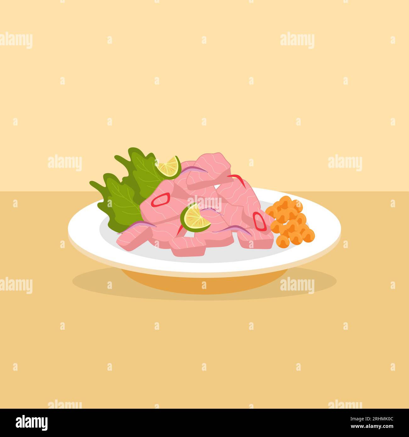 Peruvian Ceviche with Lime and Corn - Fresh Peruvian Ceviche with Lime ...