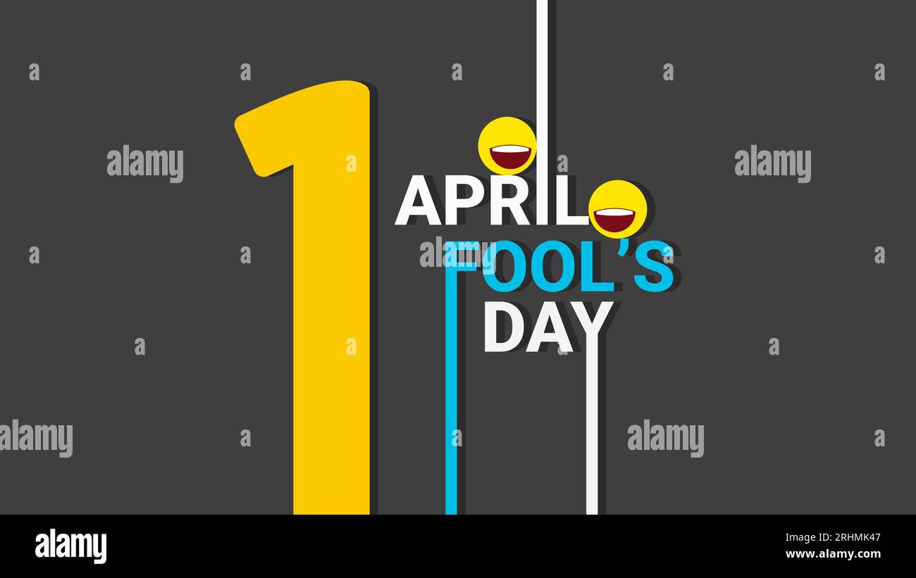 April fools day banner poster celebrated on april 1st, isolated on ...