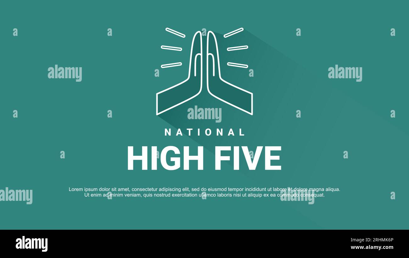 National high five day banner poster isolated on white background ...
