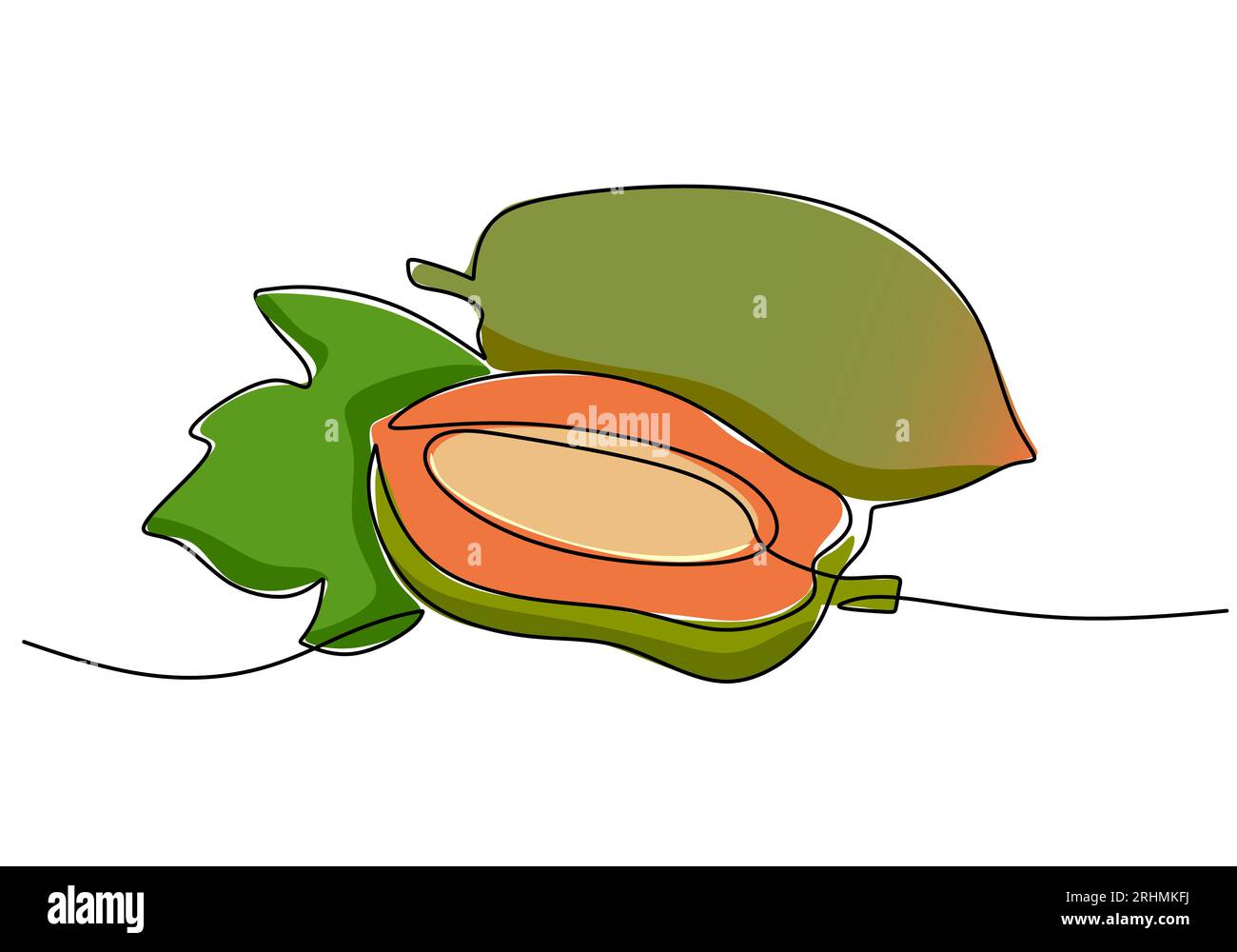 Fruits and vegetables papaya Stock Vector Images - Alamy