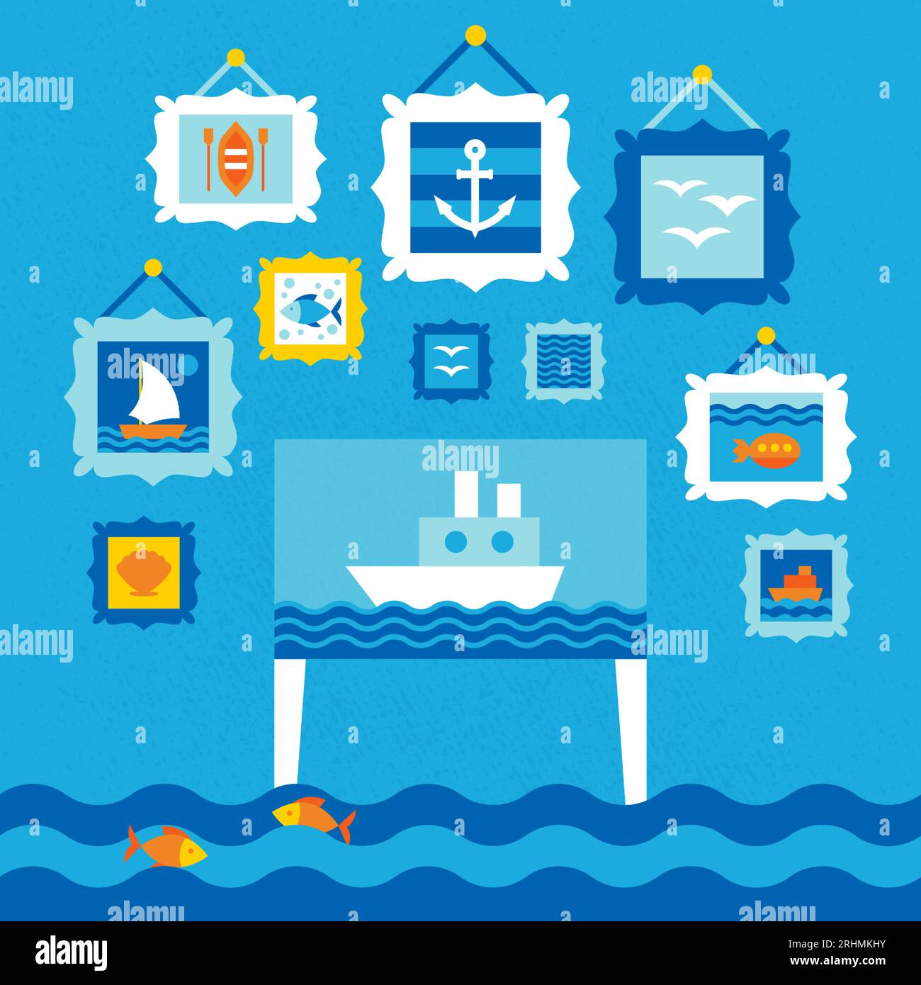 Aqua marine beach Stock Vector Images - Alamy