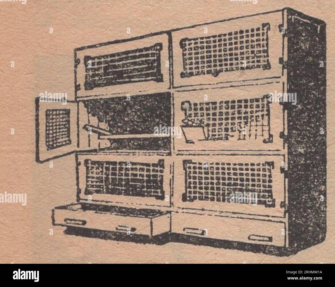 Cage block for angora rabbit hi-res stock photography and images - Alamy
