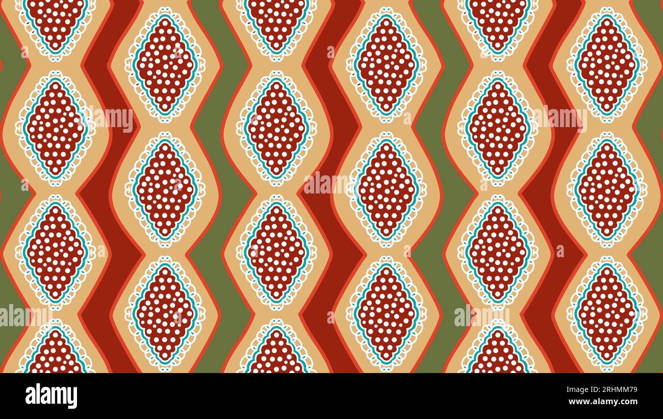 Aboriginal seamless pattern, ethnic hand drawn diamond stripes. Fabric ...