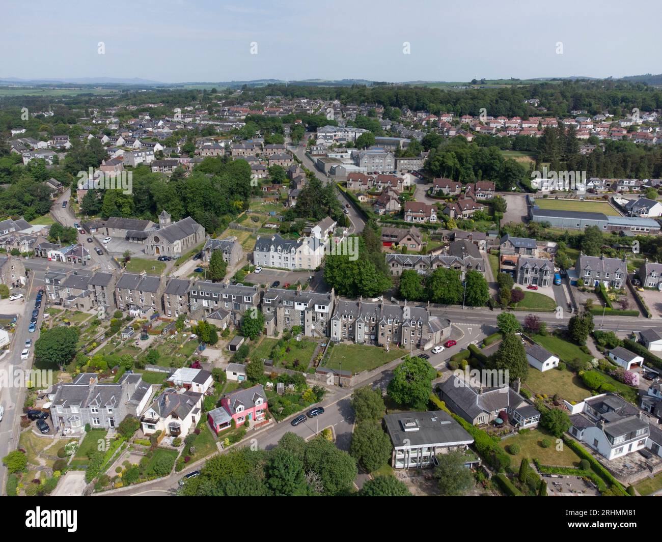 Aerial view of houses scotland hi-res stock photography and images - Alamy
