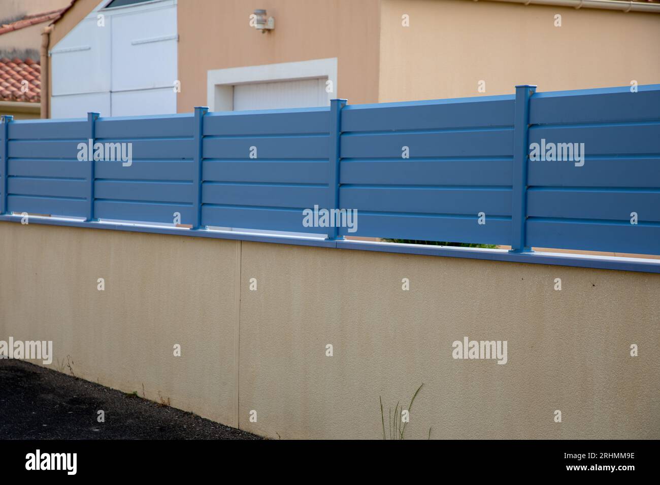 design blue aluminium modern barrier around the house grey protect ...