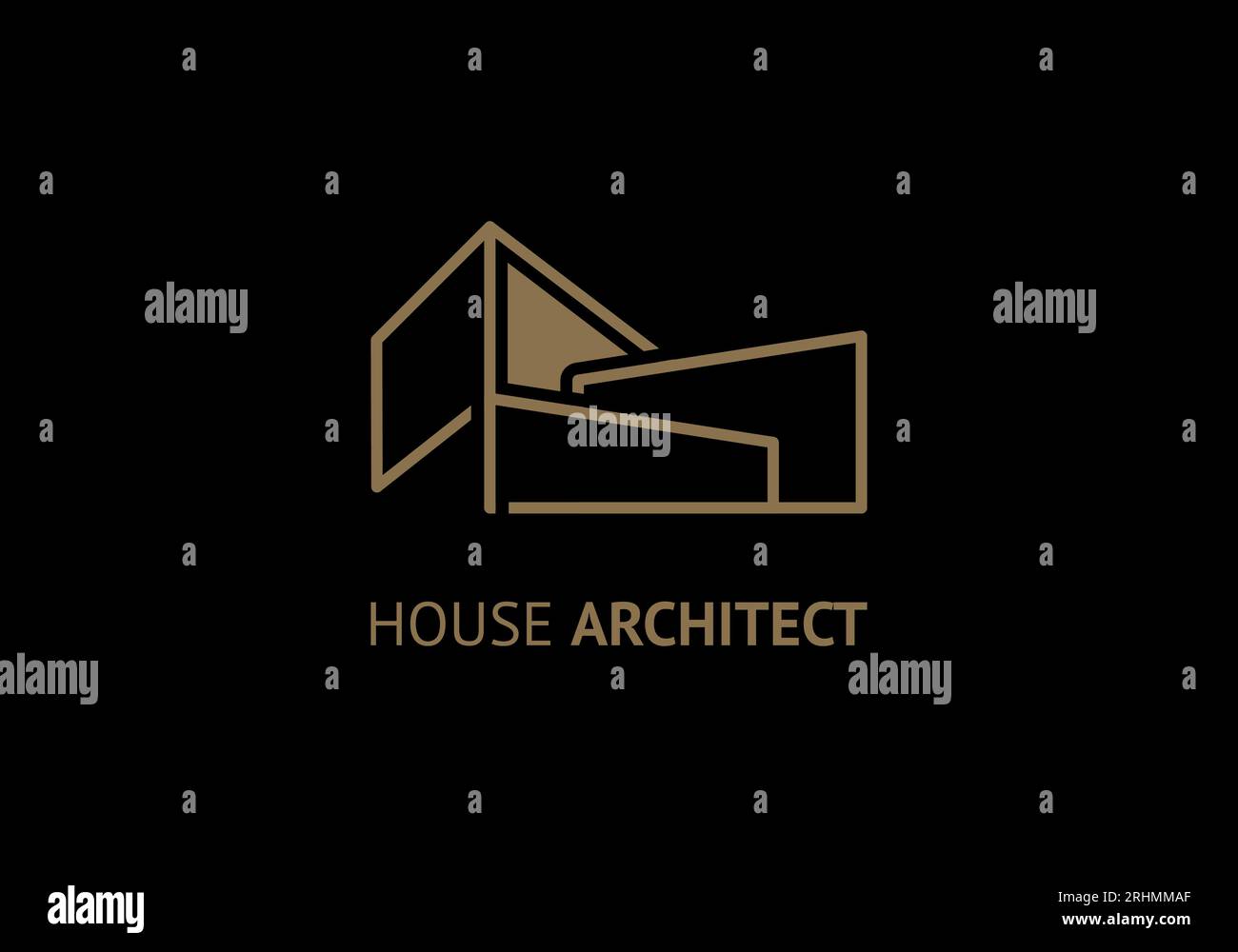House architect logo template, vector illustration minimal line design ...