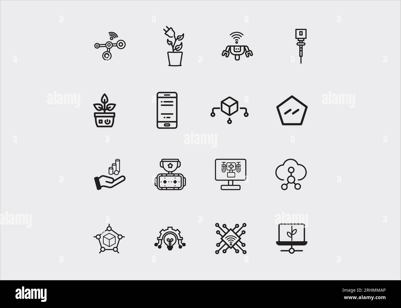 Information technology line icons collection. Big UI icon set in a flat ... Information technology line icons collection. Big UI icon set in a flat ...