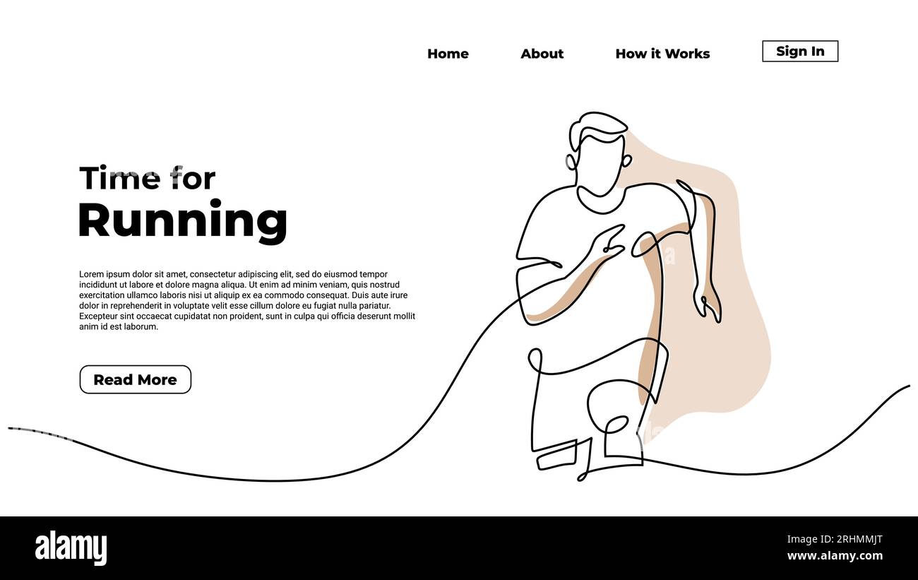 Hand drawn illustration marathon runner Stock Vector Images - Alamy