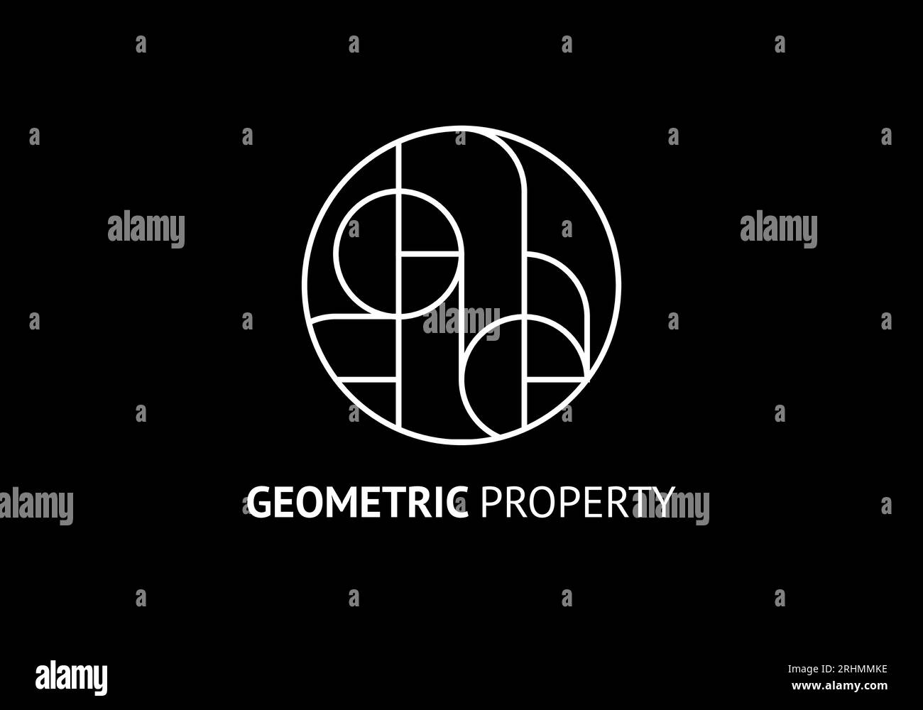 architect logo template line minimalist bauhaus design, isolated on ...