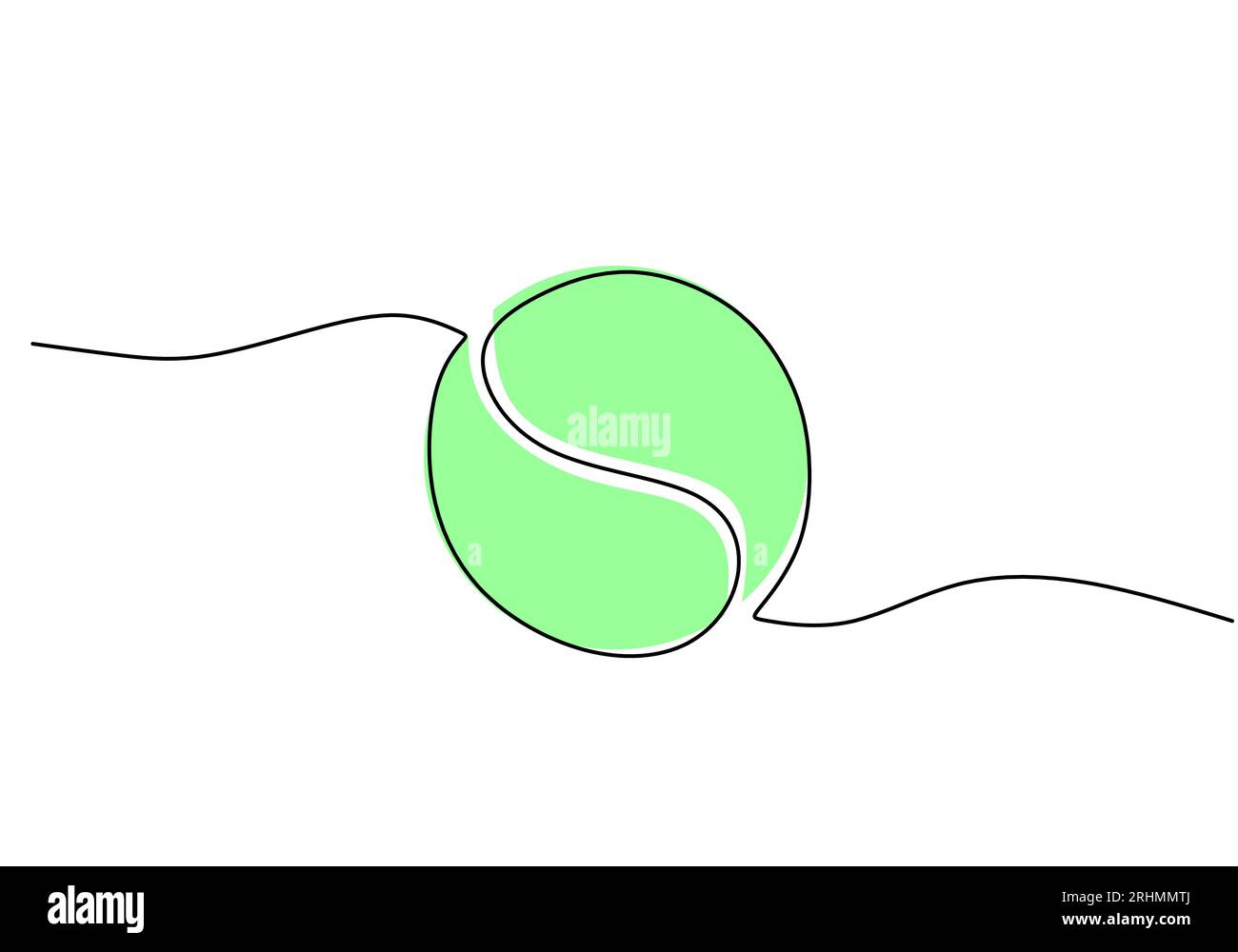 Plastic Softball One Line Drawing: Continuous Hand Drawn Sport Theme ...