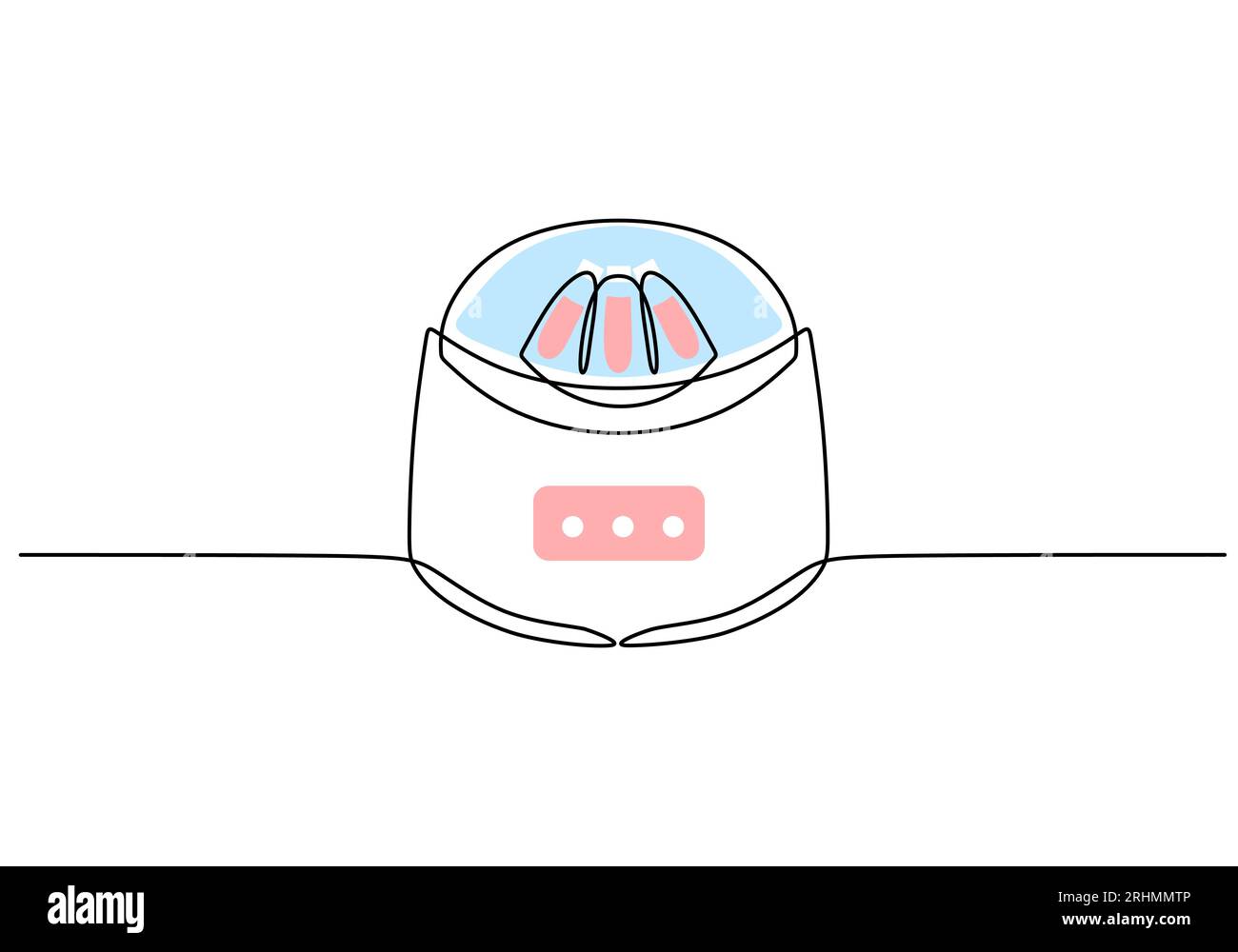 Centrifuge - Laboratory equipment and tools object, one line drawing ...