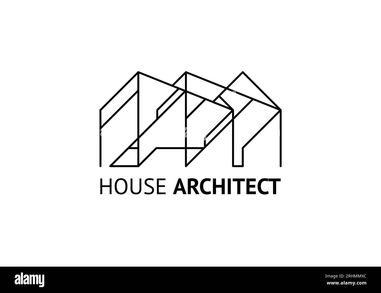 Architect logo icon, line drawing minimalist vector illustration ...