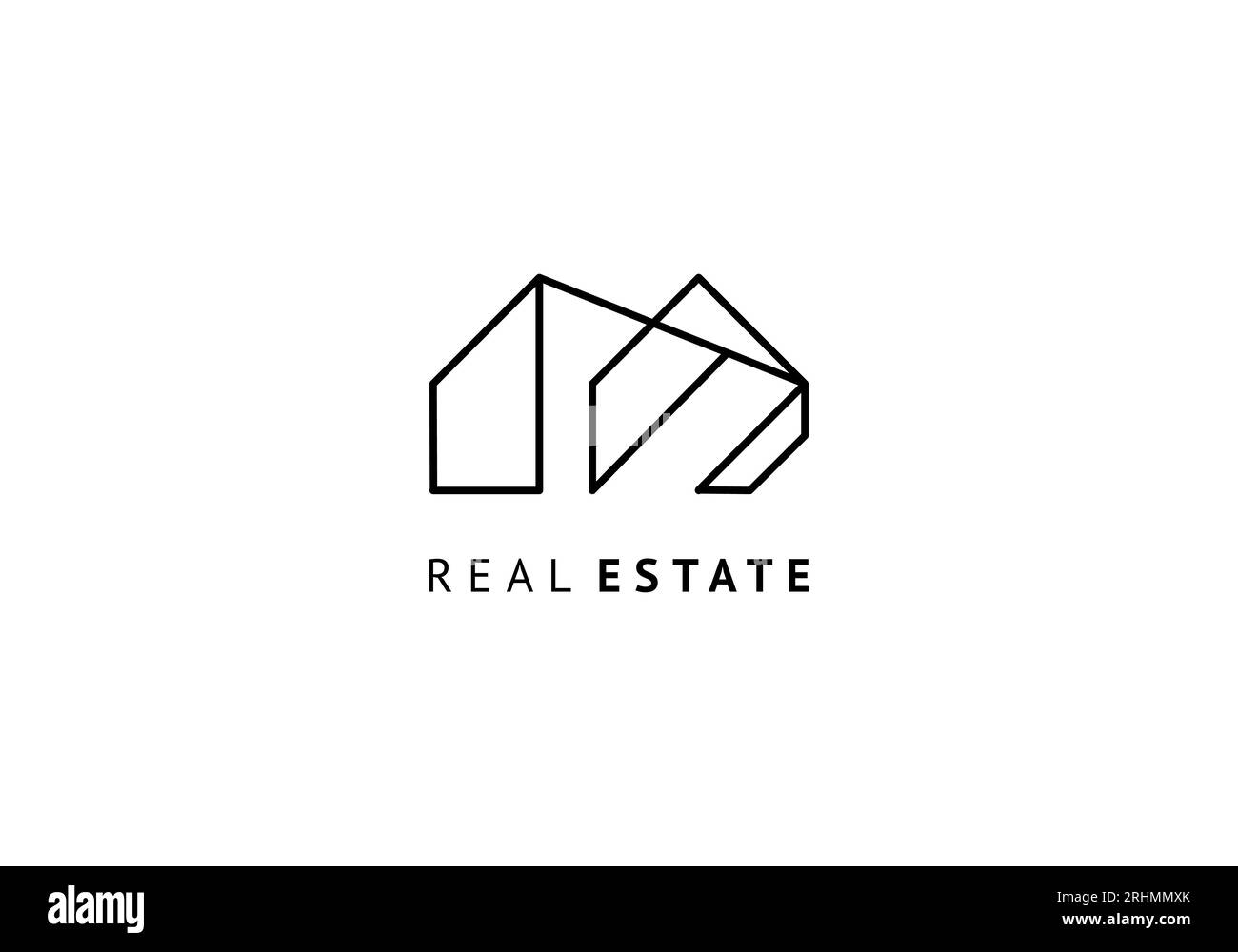 Architect Logo Icon Line Drawing Minimalist Vector Illustration Building Concept Template