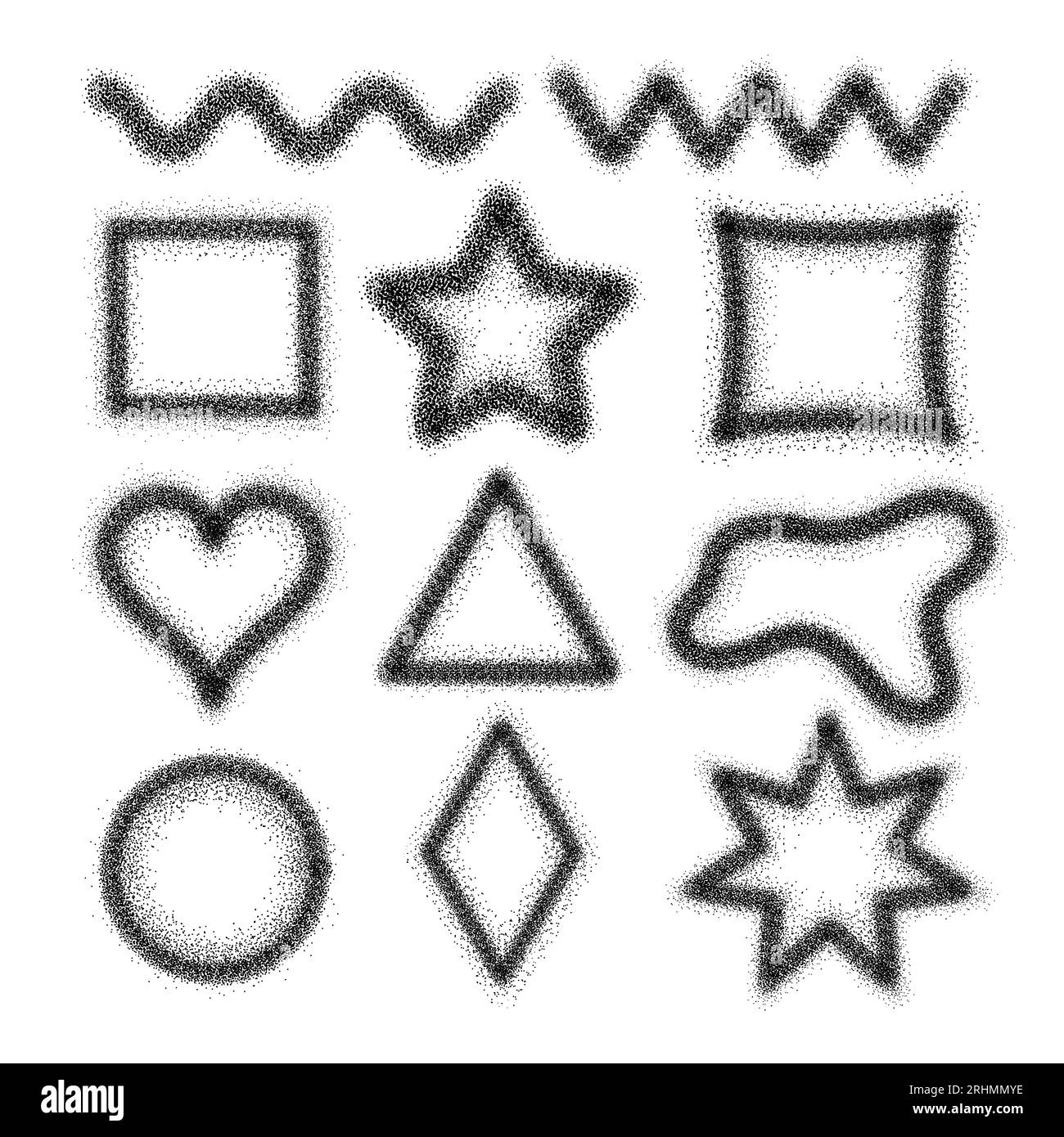 Scattered abstract shapes Black and White Stock Photos & Images - Alamy