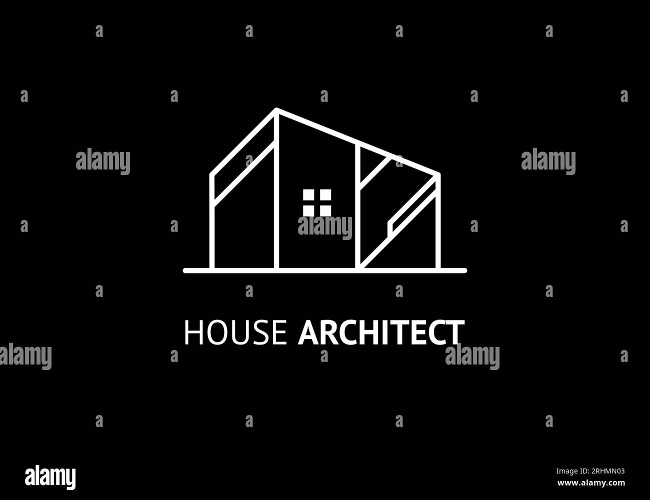 House architect logo template, vector illustration minimal line design ...