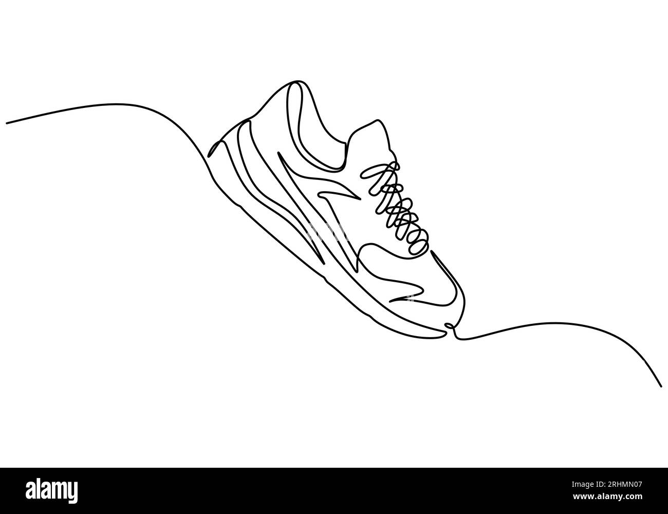 Running Shoe Line Drawing