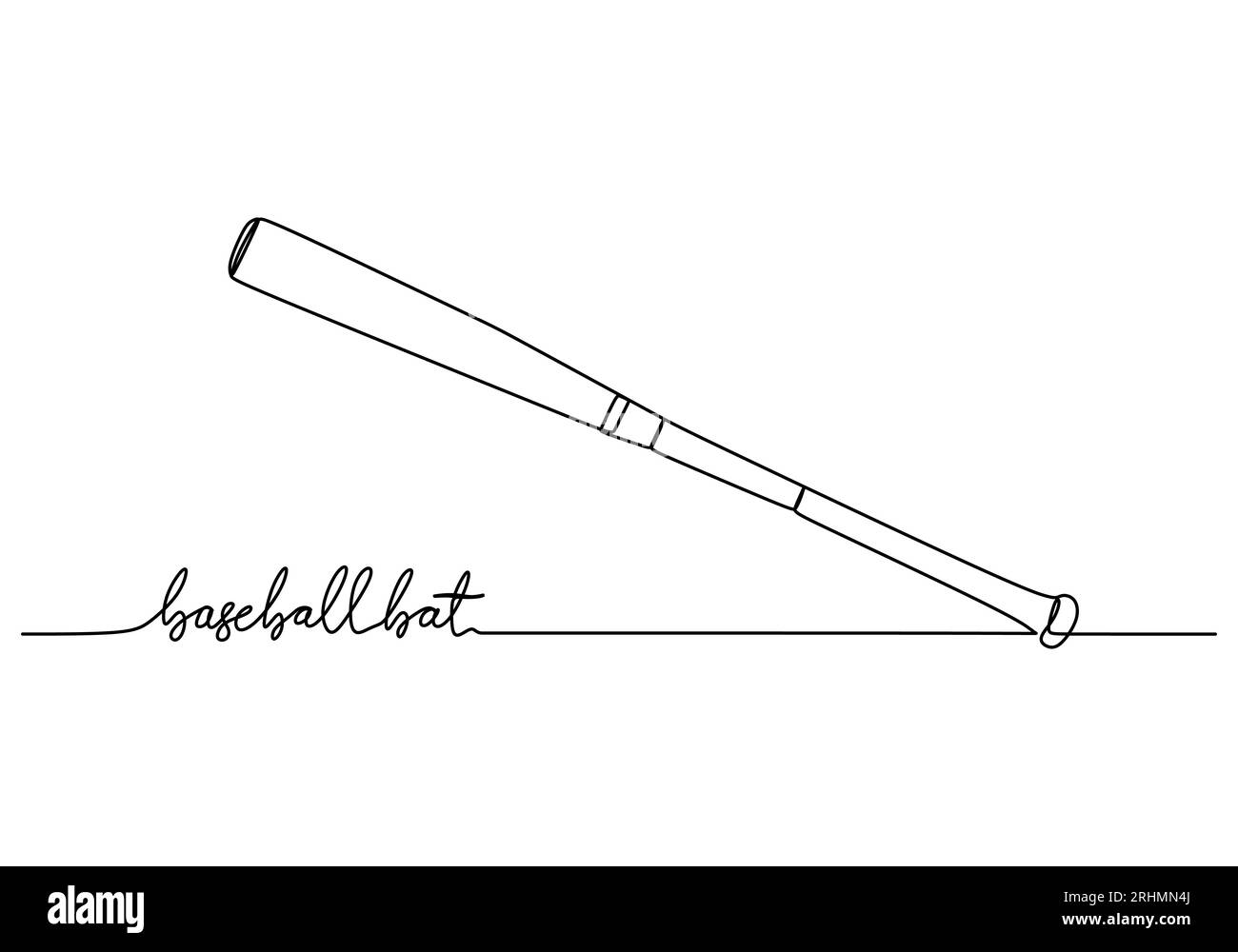 Baseball Bat Drawing Baseball Bat Intersitial Vector