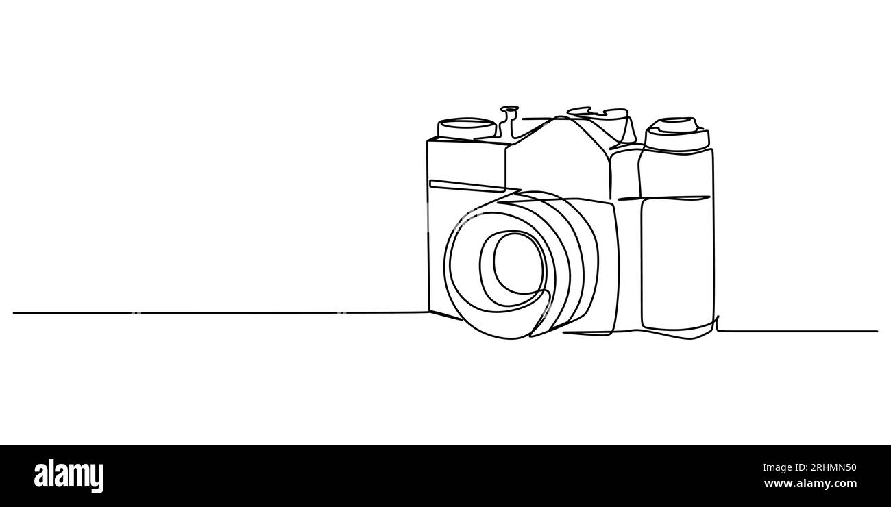 Continuous camera single line Black and White Stock Photos & Images - Alamy