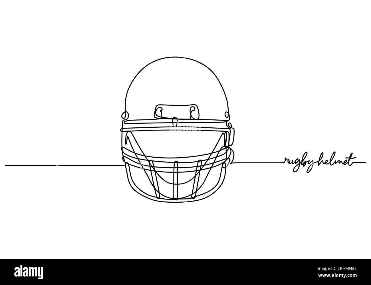 Football helmet vector sketch Black and White Stock Photos & Images - Alamy