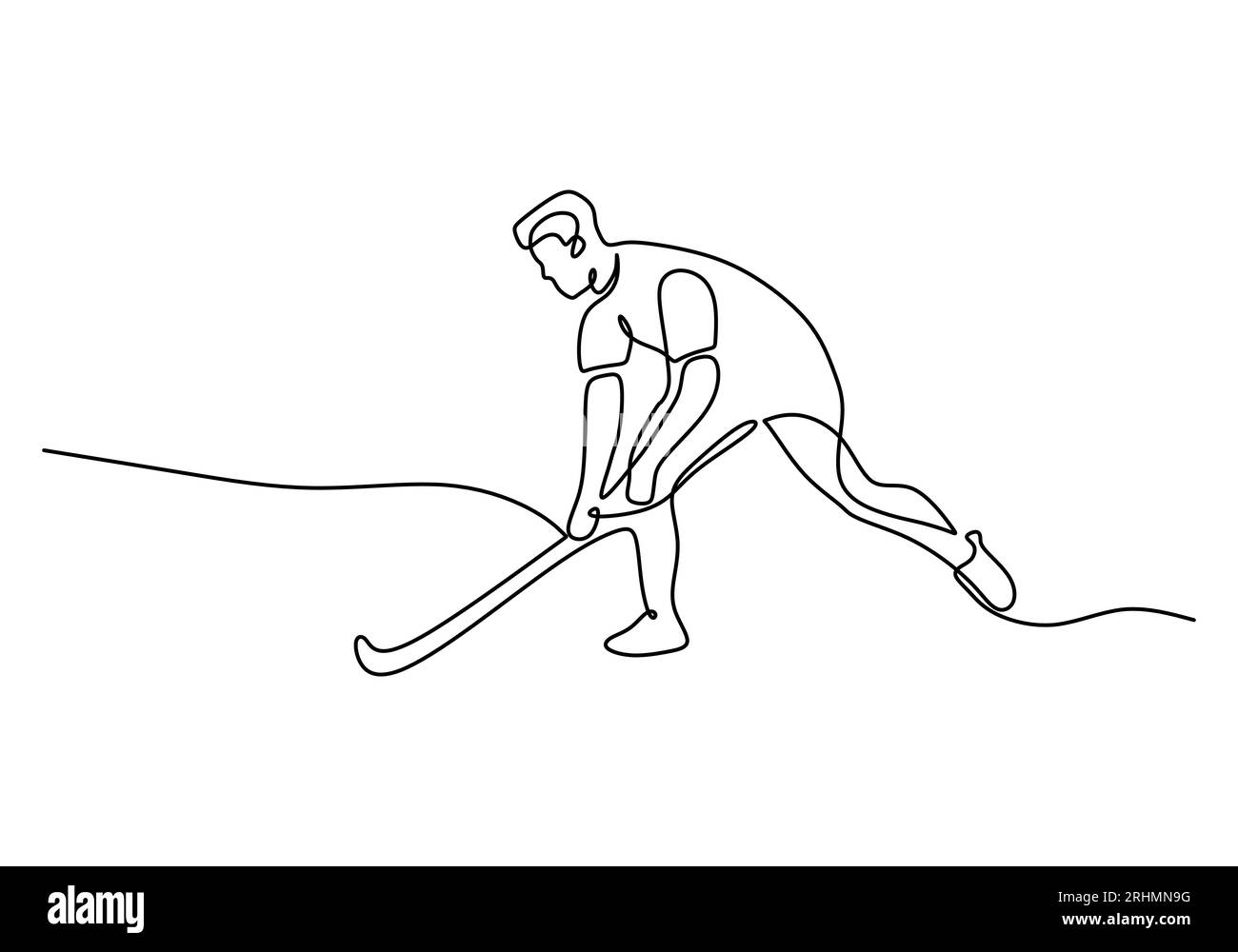 Hockey line drawing hi-res stock photography and images - Alamy