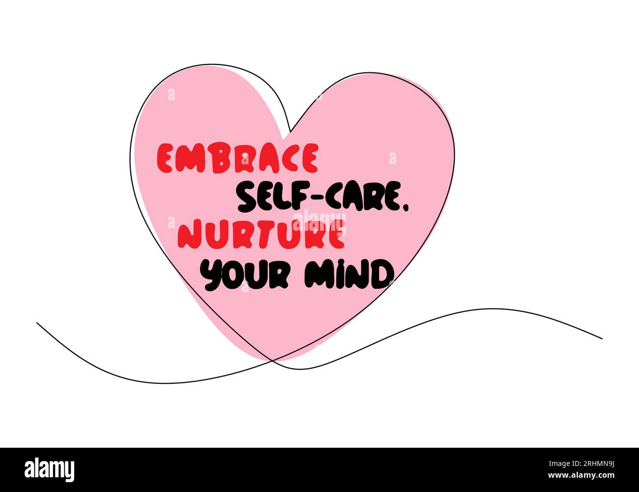 Embrace self care nurture your mind for health and welfare background Stock Vector Image & Art ...