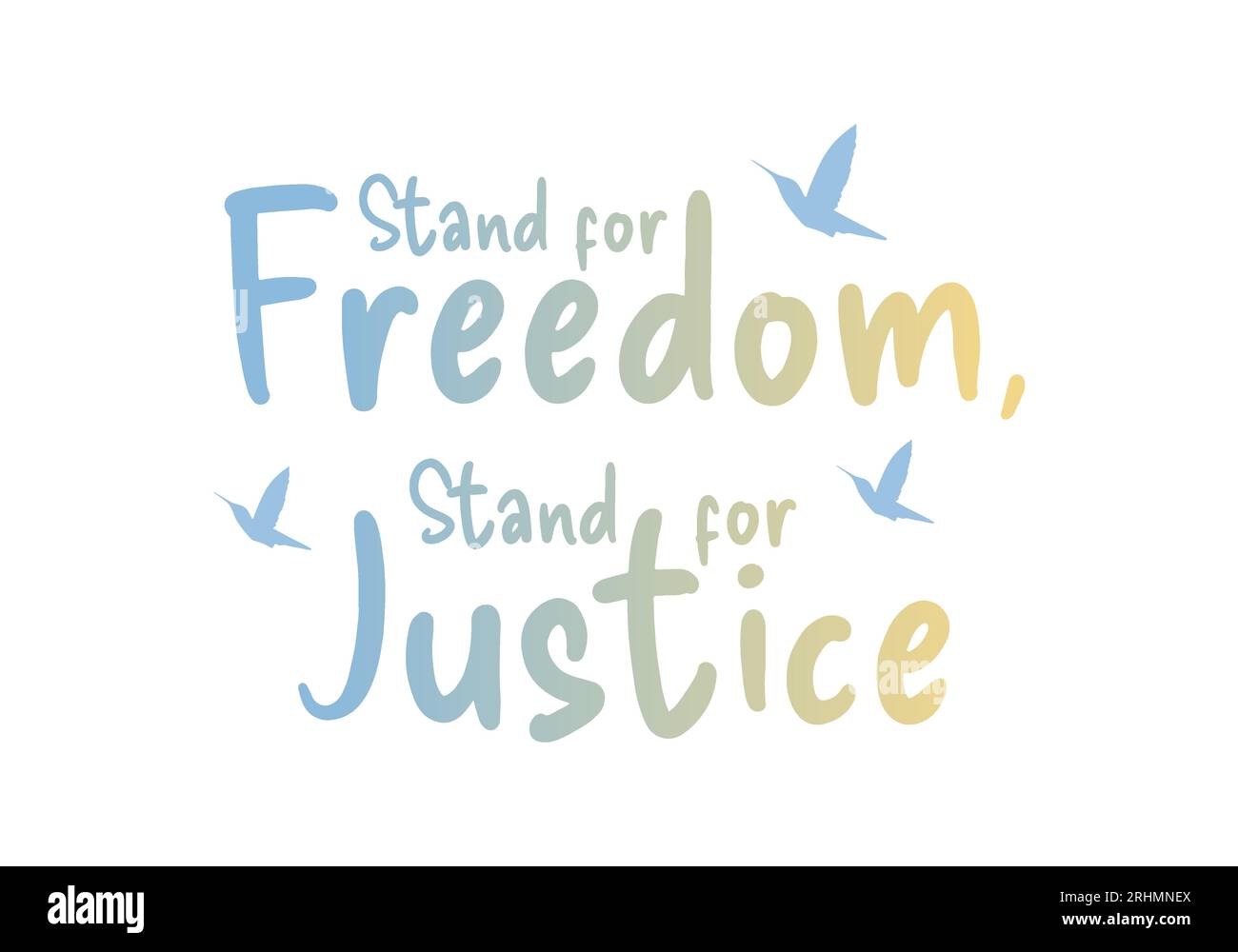 Stand for freedom, stand for justice banner poster for freedom and human rights background Stock ...