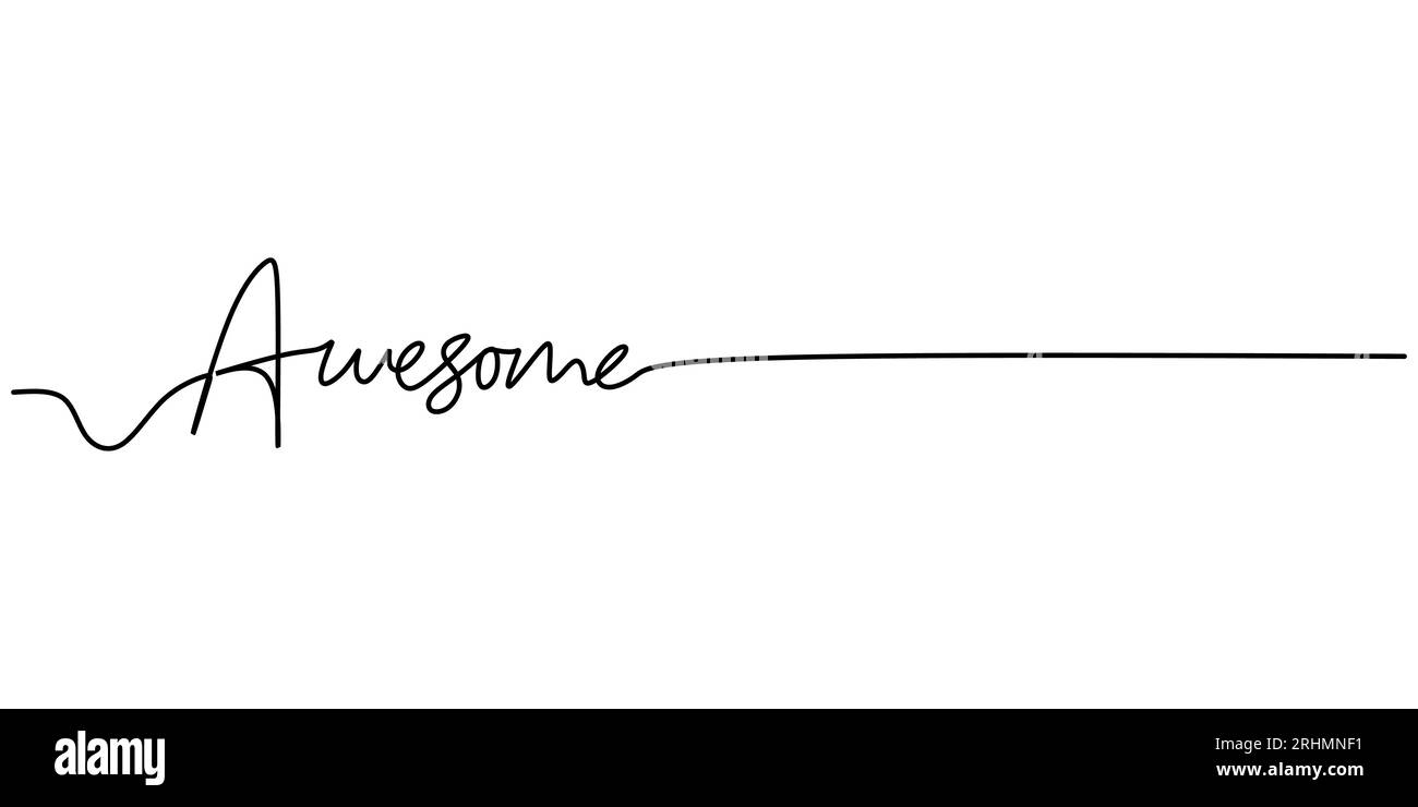 Awesome and word hi-res stock photography and images - Alamy