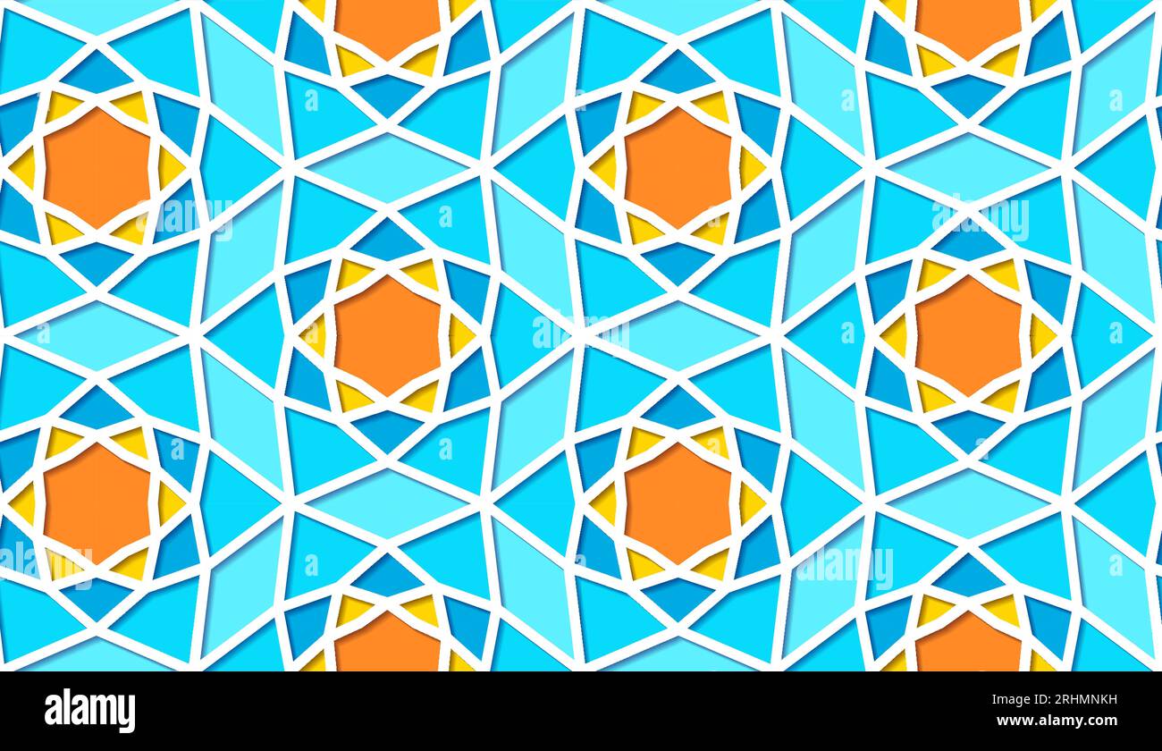 Arabic seamless girih pattern with classic islamic culture ornament ...