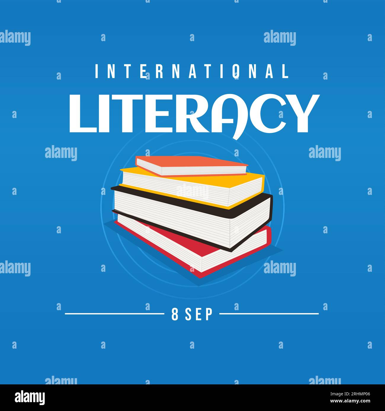 for literacy day international celebration education background Stock ...
