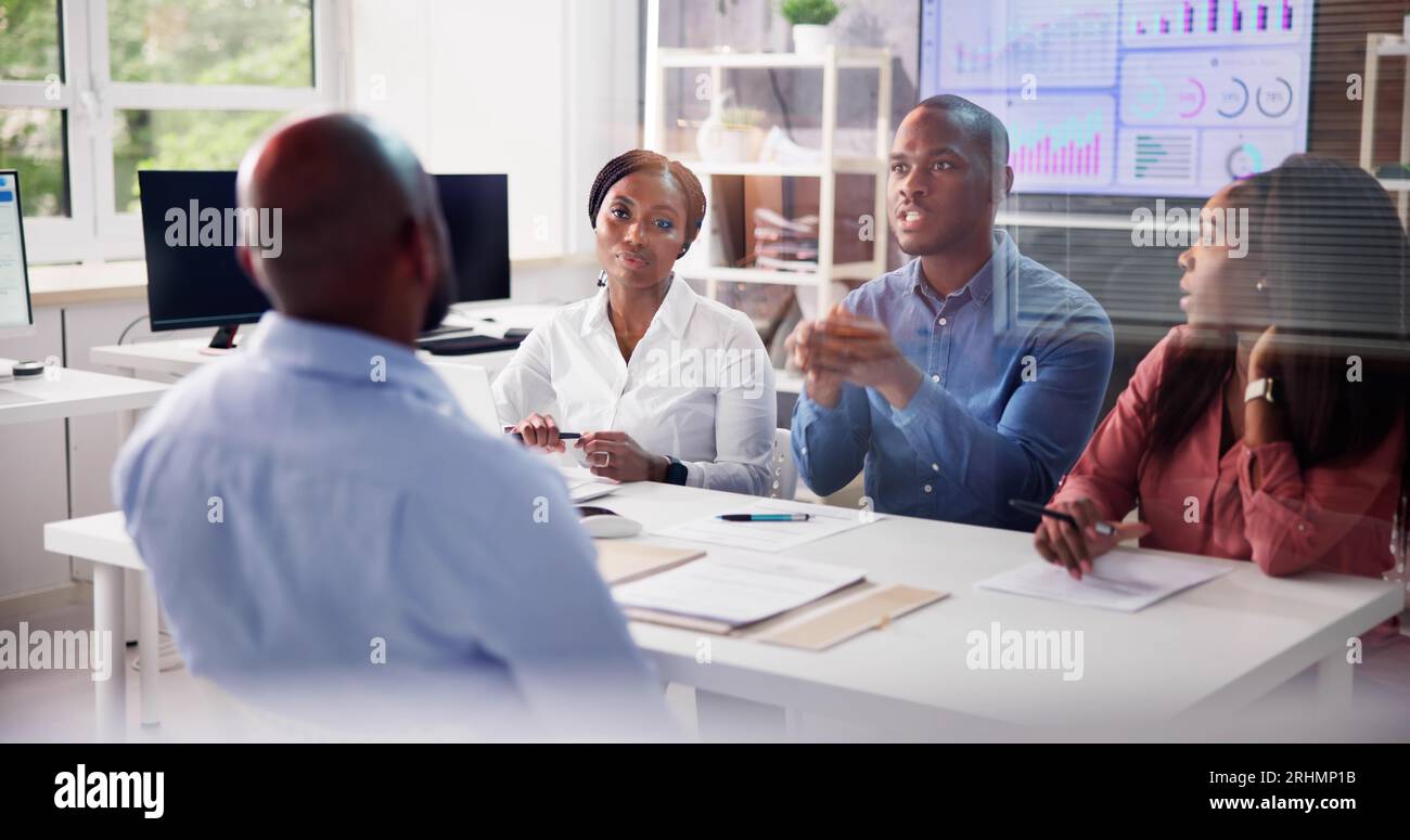African Group Job Employment Interview And Recruitment Stock Photo - Alamy