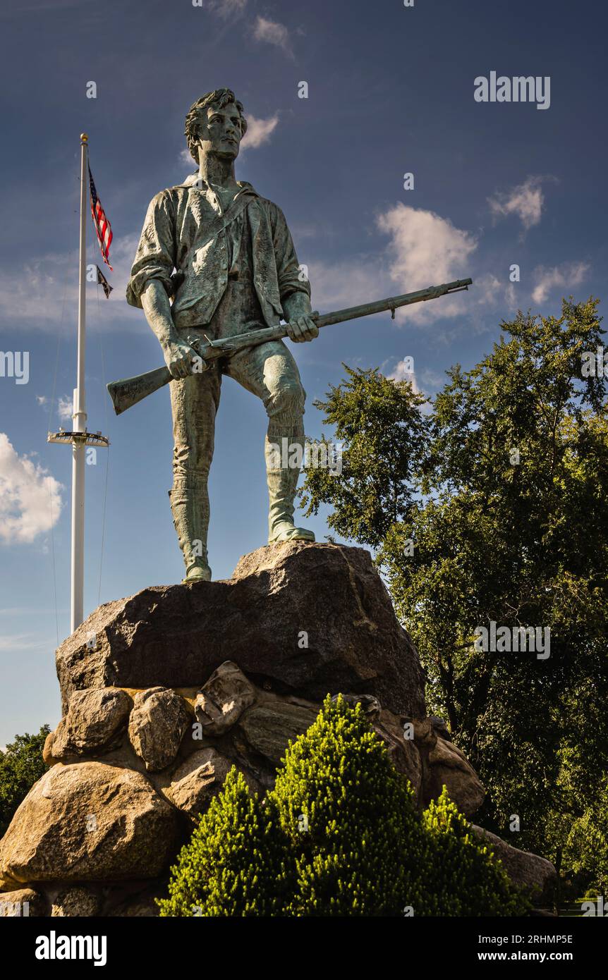 Minuteman Statue Lexington Battle Green Lexington, Massachusetts, USA ...