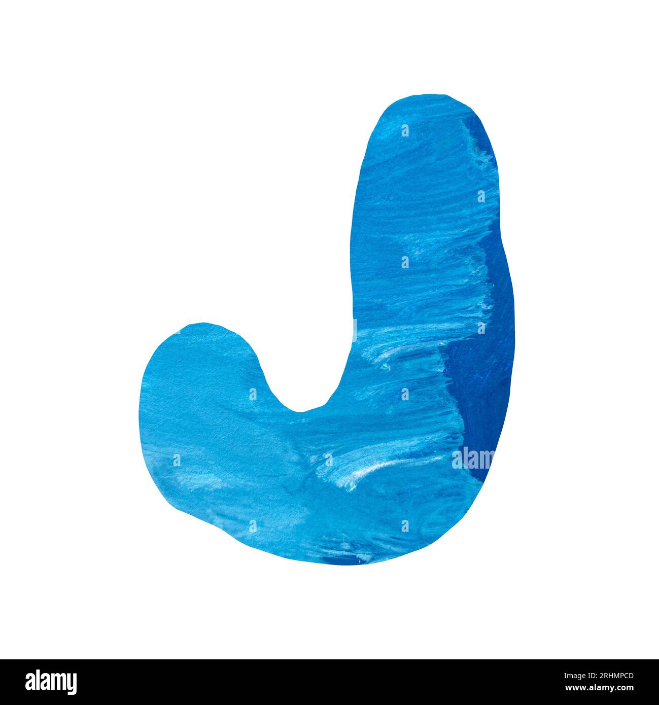 Letter J capital alphabet blue textured cut Stock Photo - Alamy