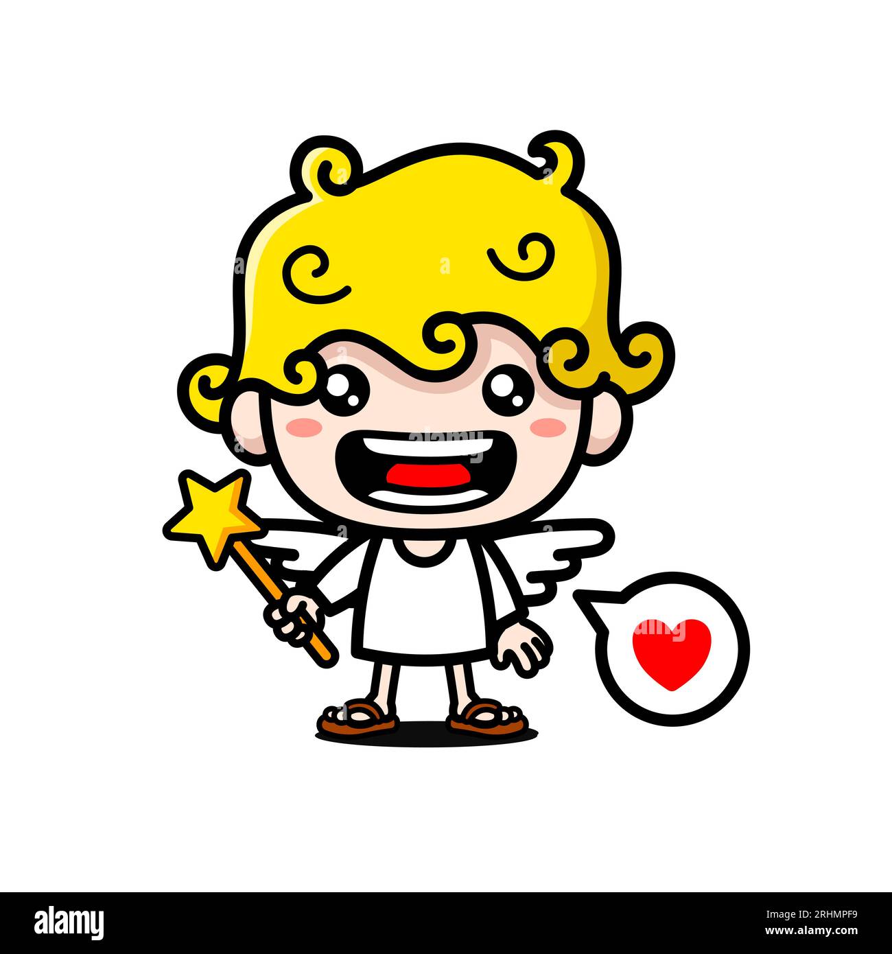 Cut Angel Cartoon Character Stock Vector Image & Art - Alamy