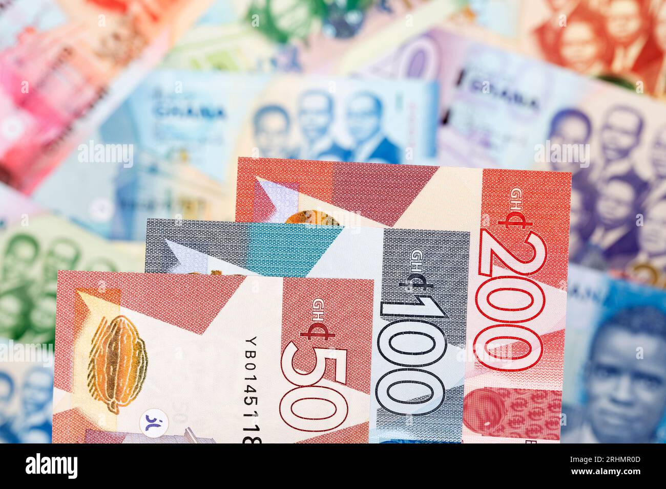 Ghanaian money - cedi a business background Stock Photo - Alamy